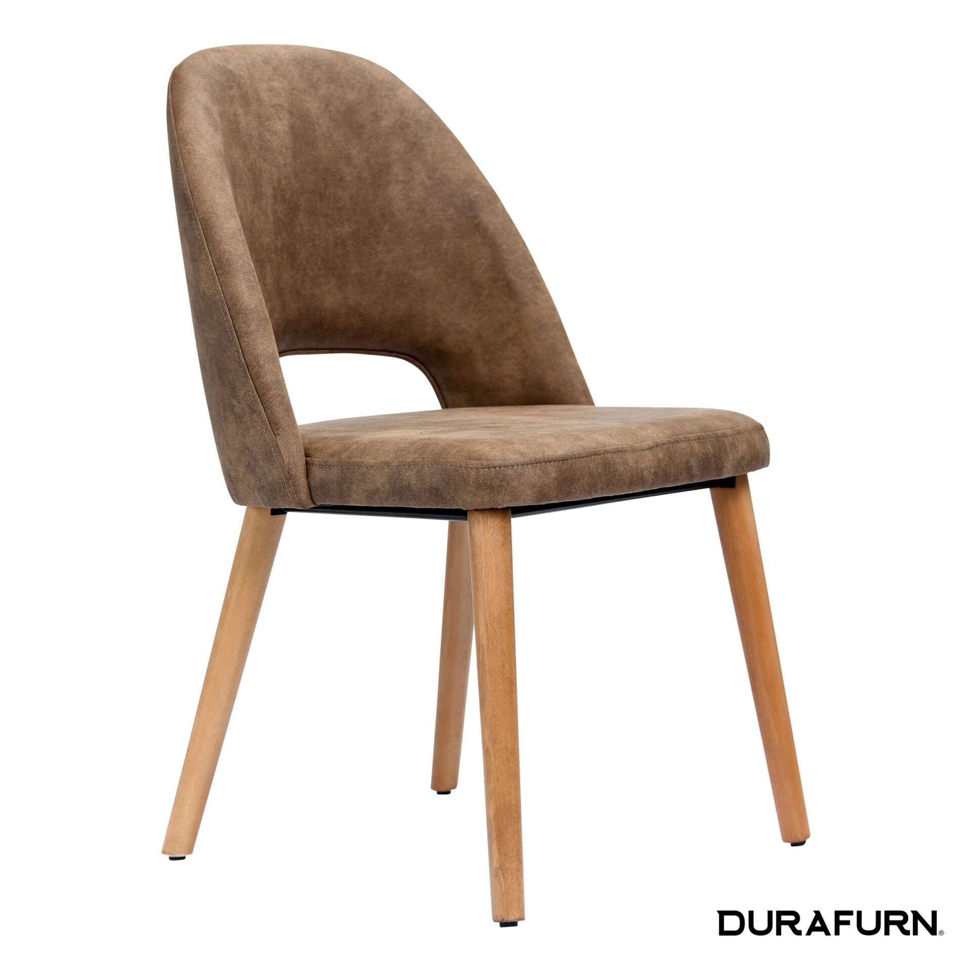 Semifreddo Chair - Trojan Oak Legs/Mocha Fabric