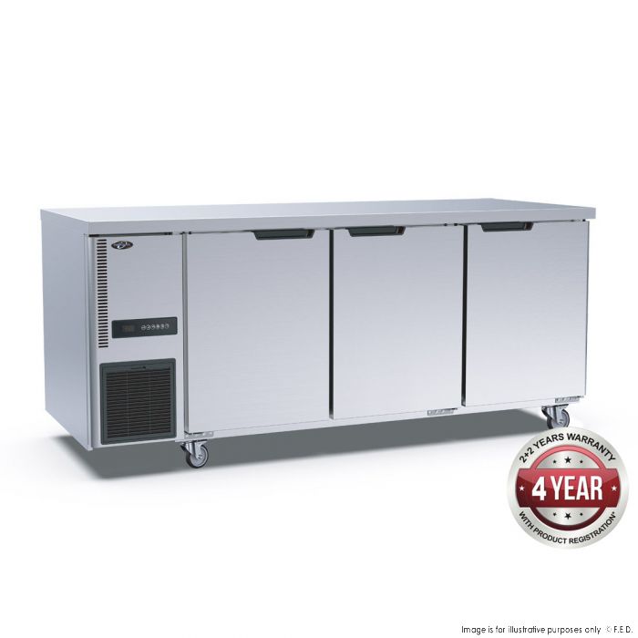 Thermaster S/S Triple Door Bench Fridge 1800 x 600 x 850mm