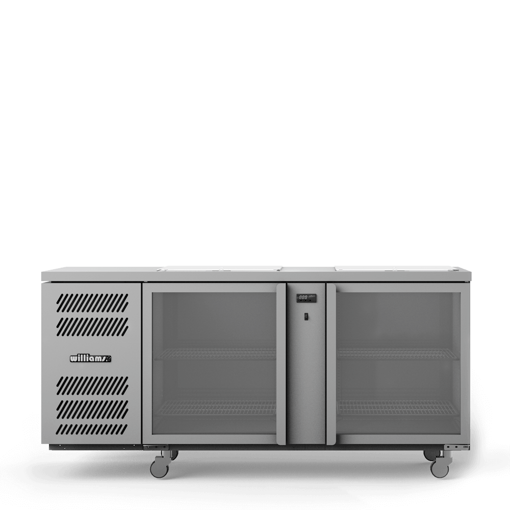 Glass Chiller - 2 Door Spring Loaded Glass Chiller - 500 x 500 baskets